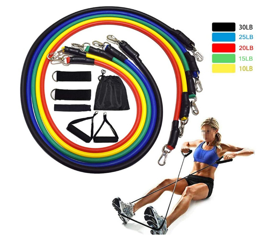 11pieces Resistance Training Exercise Tubes – Mozad Fitness